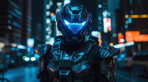 Premium Photo Future Warfare Special Forces In A Futuristic Cityscape