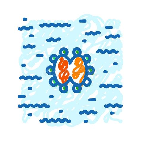Hydrophobic Effect Biochemistry Icon Doodle Illustration Stock Vector