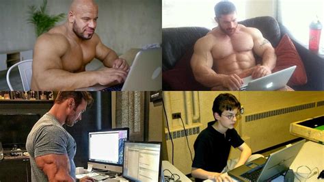 Buff Guys On Laptop Blank Template Imgflip