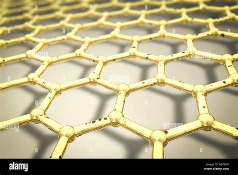 Graphene Computer Illustration Close Up View Of The Molecular Structure Of Graphene A Single