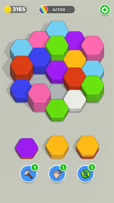 hexa stack sort color merge para iphone descargar