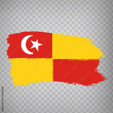 Flag Selangor Brush Strokes Flag State Selangor Of Malaysia On