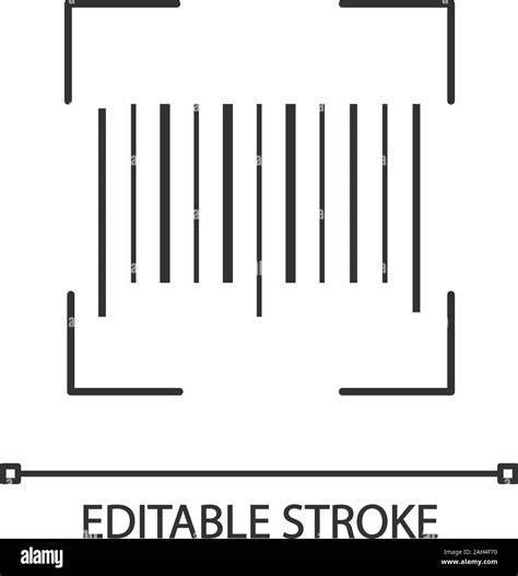 Traditional Barcode Linear Icon Linear Code Scanning Thin Line Illustration One Dimensional