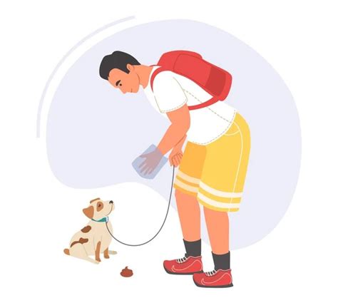 Recoger Caca De Perro Imágenes De Stock De Arte Vectorial Depositphotos