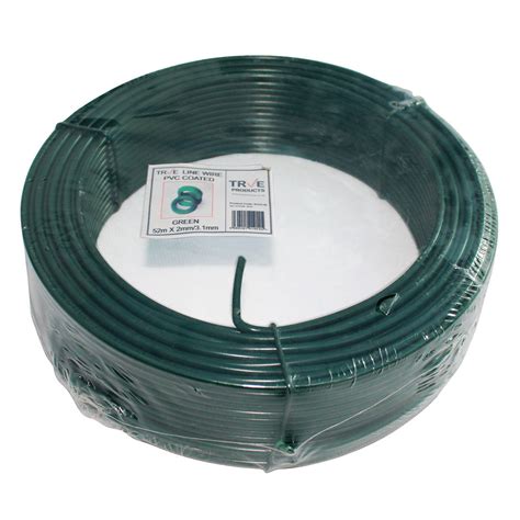 Galvanised Line Straining Tension Wire Green Pvc Coated Evergreenery