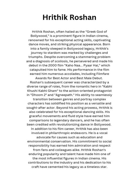 hrithik roshan pdf