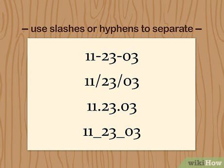 Ways To Write Dates WikiHow