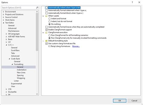 Hwo To Disable Automatic Clang Format In Vs2019 Microsoft Qanda