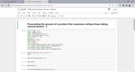 Completed Sales Prediction Task At Codsoft Sagar Kumar Posted On The
