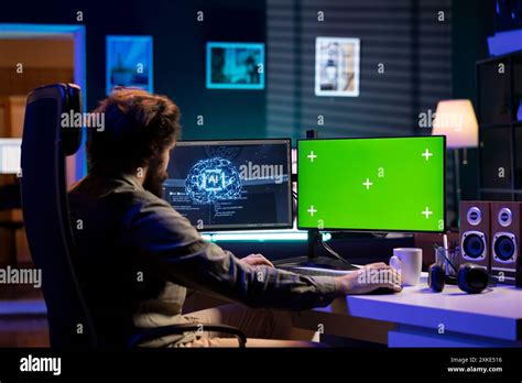 Computer Scientist Updating Artificial Intelligence Machine Learning