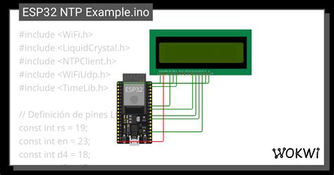 ESP32 NTP Example Ino Copy Wokwi ESP32 STM32 Arduino Simulator