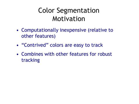 Ppt Color Segmentation And Introduction To Motion Planning Powerpoint