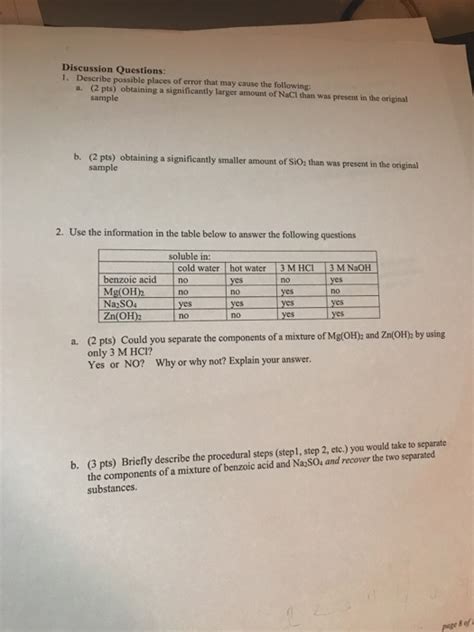 Solved Separating The Components Of A Mixture Introduction Chegg
