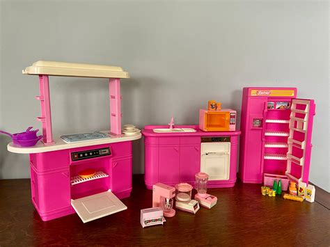 1990s Barbie Kitchen Set Vintage Mattel Kitchen Oven Microwave