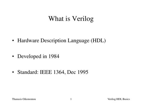 Ppt What Is Verilog Powerpoint Presentation Free Download Id6349653