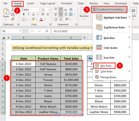 how to apply conditional formatting with index match in excel 4 methods