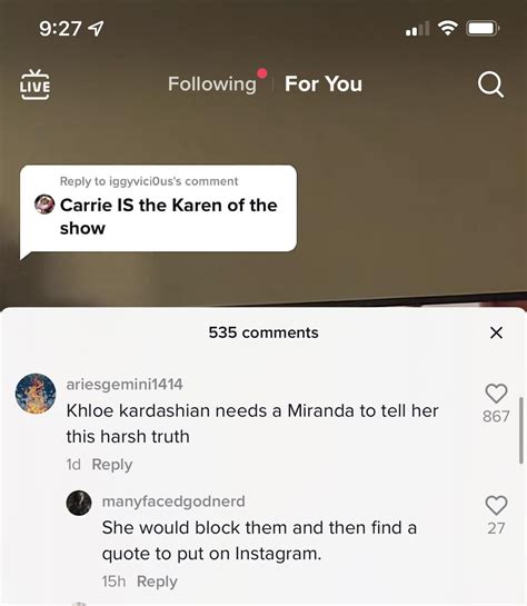 I Was Watching A Tik Tok About Sex And The City And The Second Comment Made Me Giggle R KUWTK