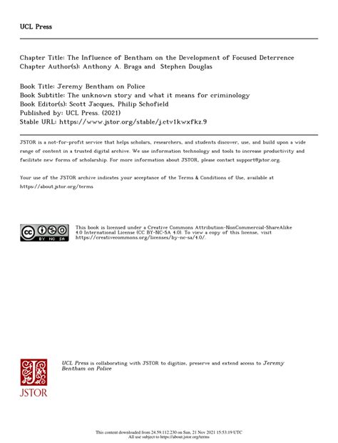 Pdf The Influence Of Bentham On The Development Of Focused Deterrence
