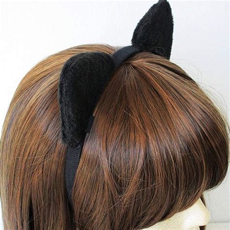 Cute Cat Ears Head Band Alice Band Black Fuzzy Ears Kawaii Daraz Lk