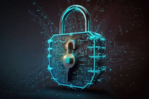 Cyber Security Padlock For Protection Of Login Security From Cyber