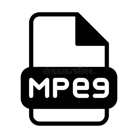 File Format Video Icons Web Files Label Icon Stock Vector