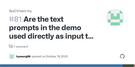 are the text prompts in the demo used directly as input to sam hq