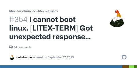I Cannot Boot Linux LITEX TERM Got Unexpected Response From Device B E Issue