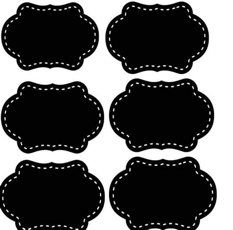 Moldes Para Plaquinhas Divertidas Preto E Branco Png Labels