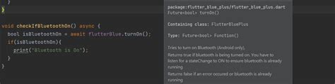 Flutter Cannot Get A Callback From The Flutterblueplusturnon