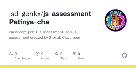Github Jsd Genkxjs Assessment Patinya Cha Classroom Jsd10 Js Assessment Jsd9 Js Assessment