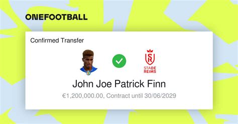 Confirmed Transfer Reims Signs John Joe Patrick Finn