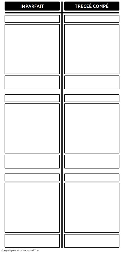 French Imparfait Passé Composé Template Storyboard