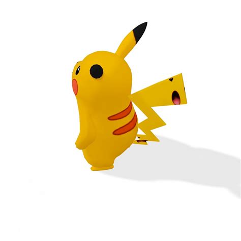Fichier 3d Pikachu Pokmon Pikachu 3d Model Rigged Pikachu Dinosaur