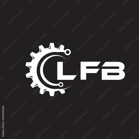 Lfb Letter Technology Logo Design On Black Background Lfb Creative