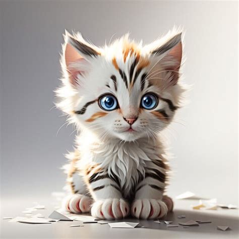 Premium Ai Image A Kitten In The Style Of Disney Animation White Premium Ai Image A Kitten In The Style Of Disney Animation White