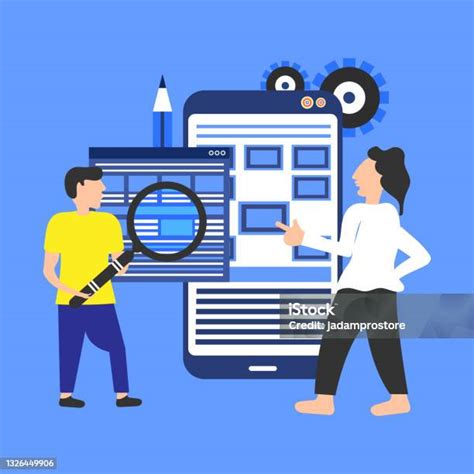 모바일 애플리케이션 개발 개념 Brand Name Smart Phone에 대한 스톡 벡터 아트 및 기타 이미지 Brand Name Smart Phone 개념 개발