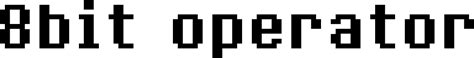 8bitoperator Regular Font 8bitoperator Regular Font