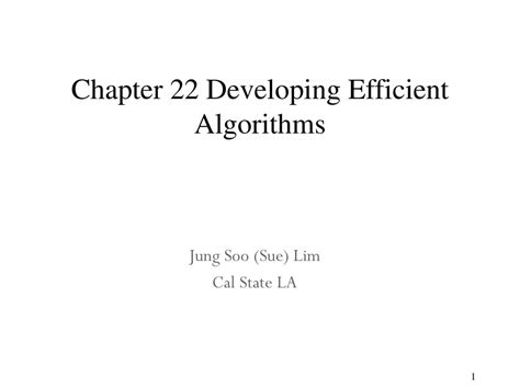 Chapter 22 Developing Efficient Algorithms Ppt Download