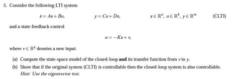 Solved Consider The Following LTI System Chegg Com