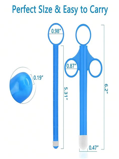 Lube Applicator Syringes Lubricant Tube Shooter With Smooth Rounded Cap For Men Women