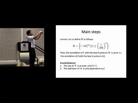 Ieee Focs Foundations Of Computer Science Talk Junta Correlation Is