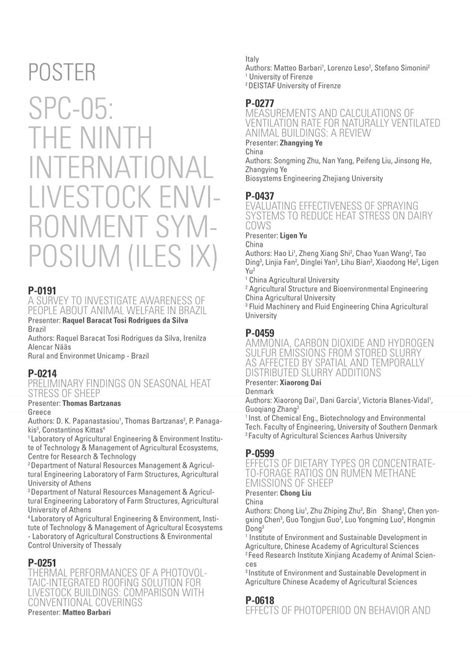 Poster International Conference Of Agricultural Engineering