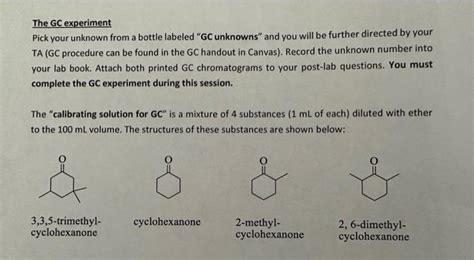 Solved Gas Chromatography Questions 1 GC Trace For The Chegg Com