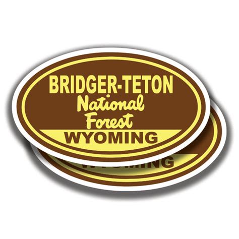 Bridger Teton National Forest Decal Wyoming 2 Stickers Bogo The