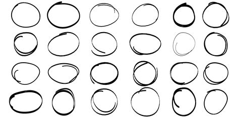 Premium Vector Handdrawn Grunge Circle Border Frame Marker Scratch Scribble Rounded Charcoal