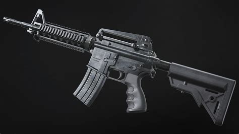 3d Model M4 Assault Rifle Vr Ar Low Poly Cgtrader