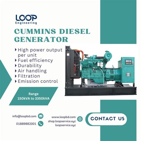 Cummins Dieselgenerator Loopengineering Loopbd Loopservice