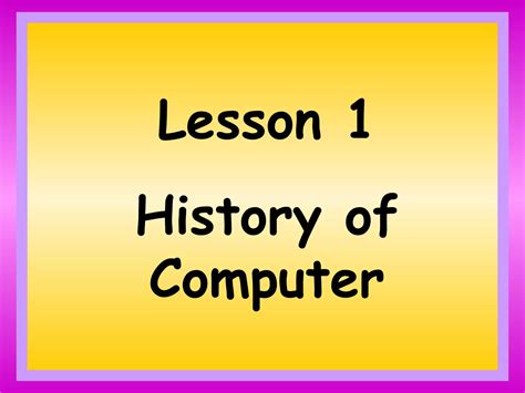 History Of Computer Ppt