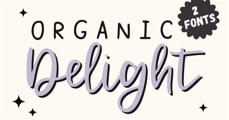 Organic Delight Handwritten Font Duo Script And Handwritten