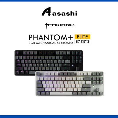 Tecware Phantom Elite 87 RGB Mechanical Keyboard Black White Shopee Malaysia